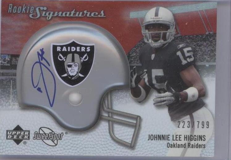 2007 NFL Sweet Spot - Rookie Signatures Johnnie Lee Higgins #120 /799 ...
