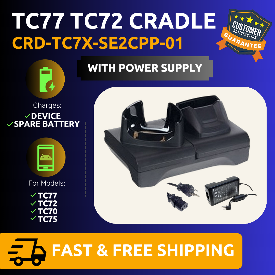 Zebra Charging Cradle for TC77, TC72, TC77HL, TC720L Scanners, CRD-TC7X ...