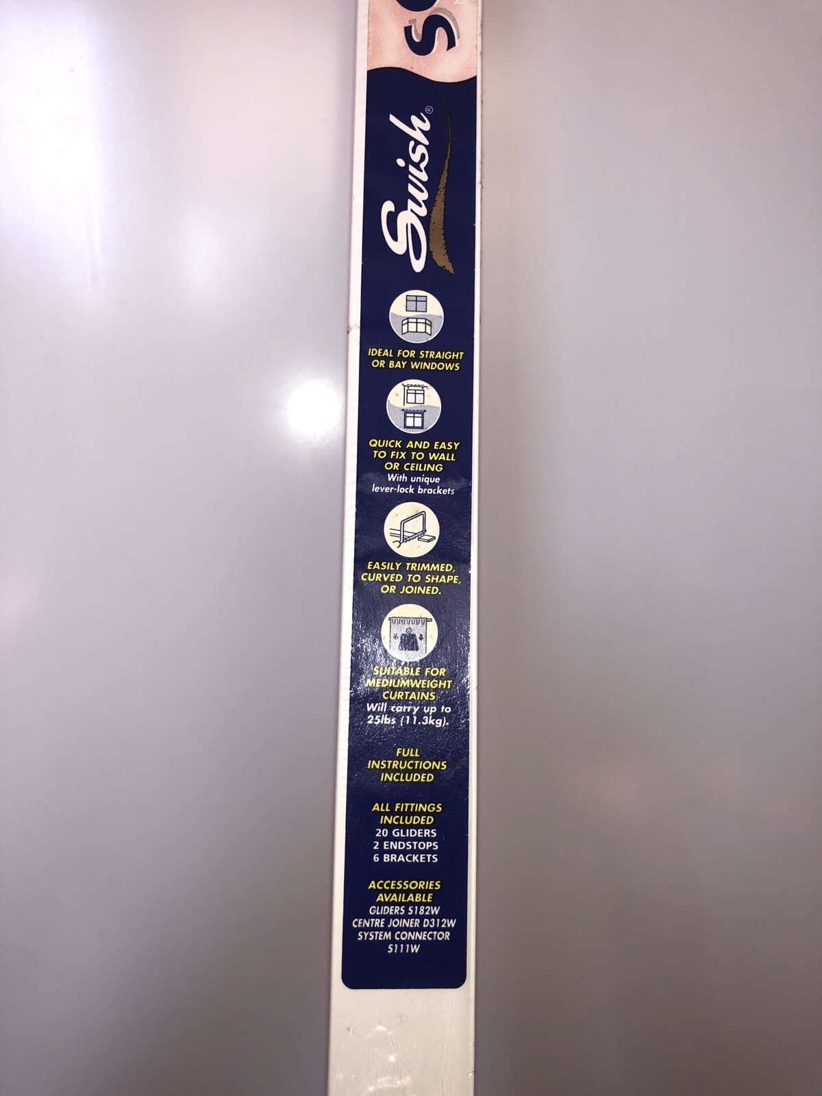 Sologlyde Pvc Curtain Track, 125cm White, By Swish | eBay UK