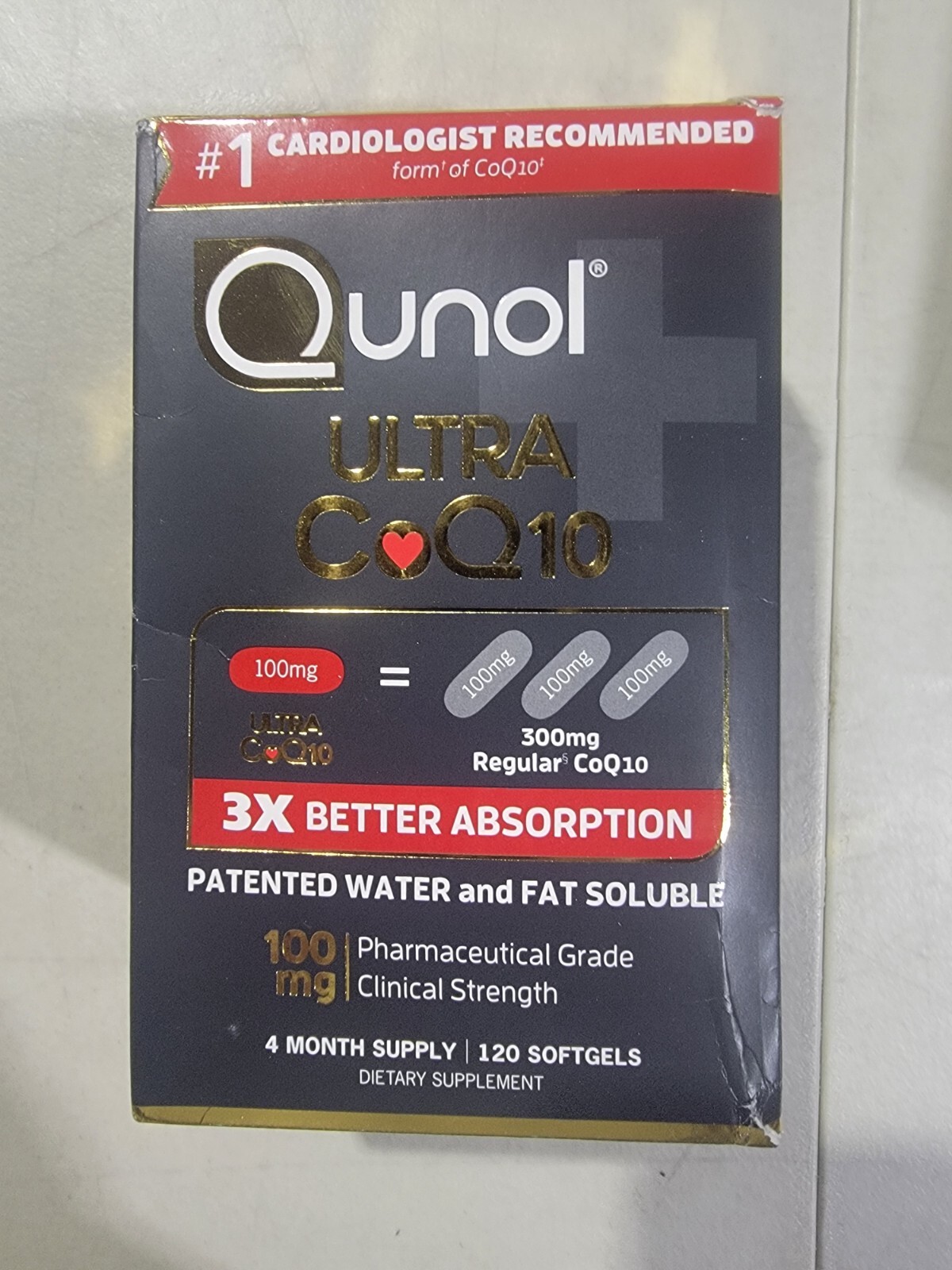 Qunol Ultra CoQ10 Better Absorption Supplement Tablet Softgel - 120 ...