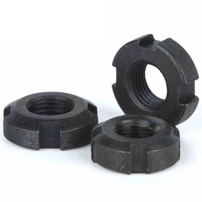 Round Slotted Nut M10 - M60 Black Zinc Locking Nuts Carbon Steel ...