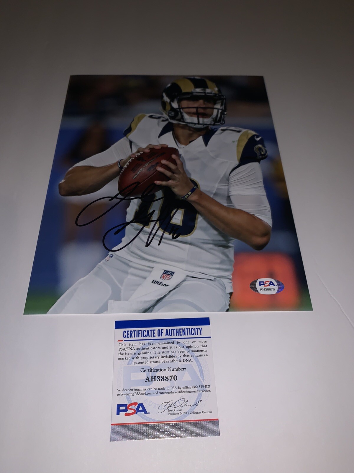 PSA/DNA Los Angeles Rams #16 JARED GOFF Signed Autographed 8x10 ...