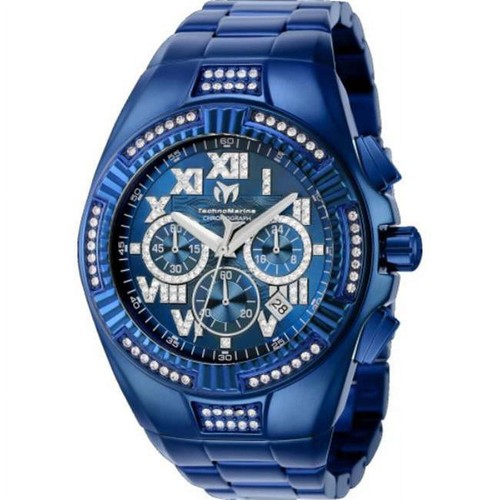 Technomarine Cruise Chronograph Quartz Crystal Blue Dial Men's Watch TM ...