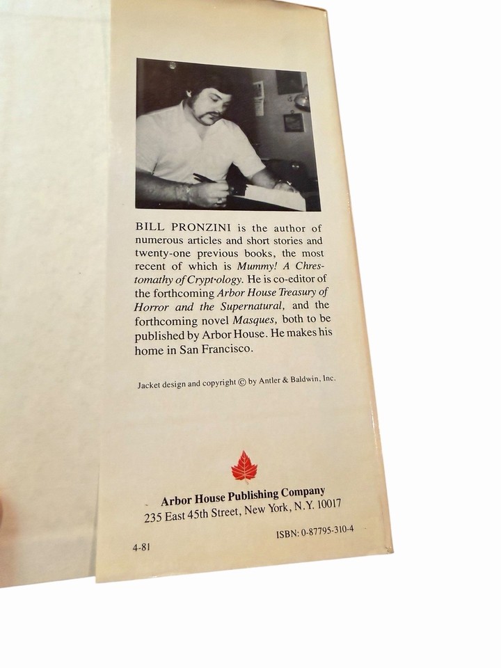 (Signed Copy) CREATURE! A Chrestomathy of Monstery Bill Pronzini 1981 ...