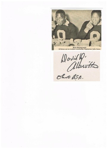 Dave Albritton - 2. Olympiasieger Hochsprung 1936 (Leichtathletik USA ...