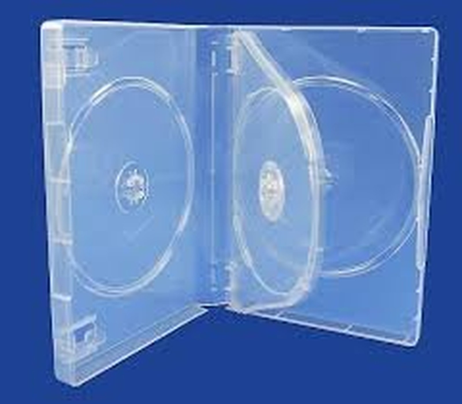10 x 4-Way CD/DVD Disc Multi-case 27 mm Spine Clear Plastic Cases for 4 ...