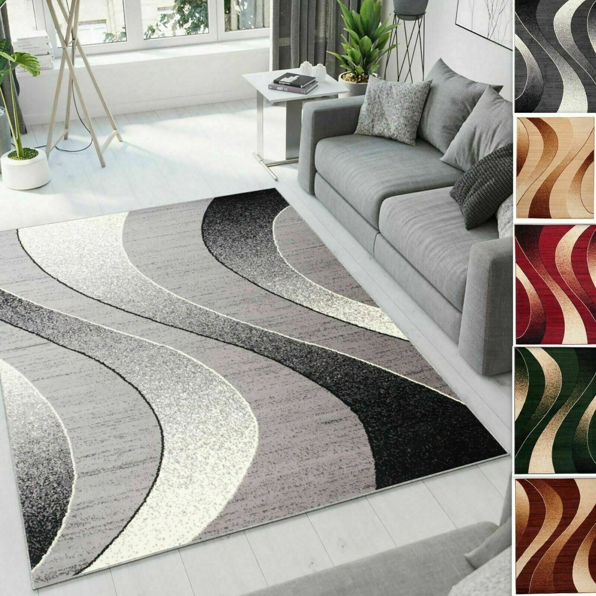 Patterned Carpet In Living Room