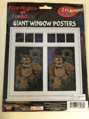NEW FIVE NIGHTS AT FREDDY'S GIANT WINDOW POSTERS (2) in pack FNAF | eBay