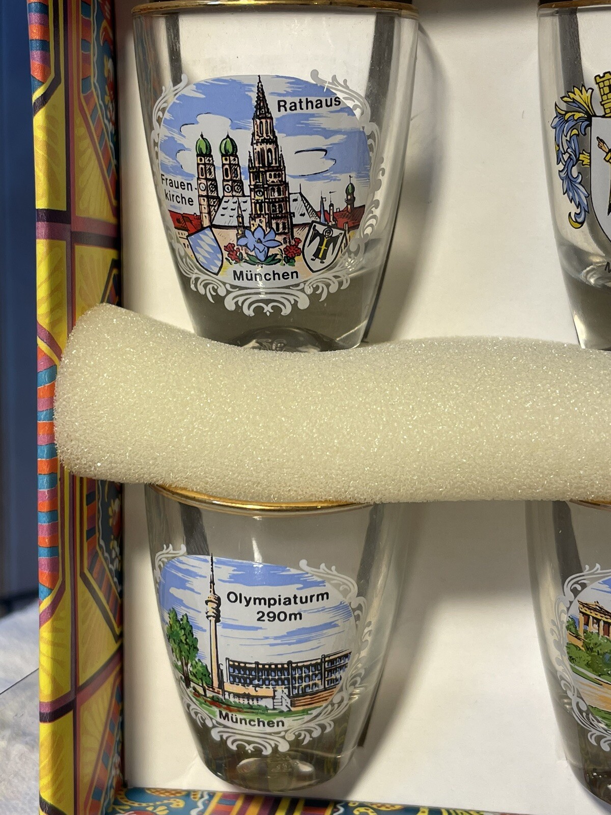 Set of 6 Vintage Glass Shot Glasses Bavaria Munchen West Germany (E62 ...