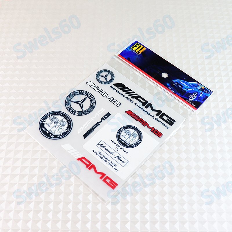 Reflective Decal Sticker 9pcs For AMG Mercedes Benz Set Car Door Window ...