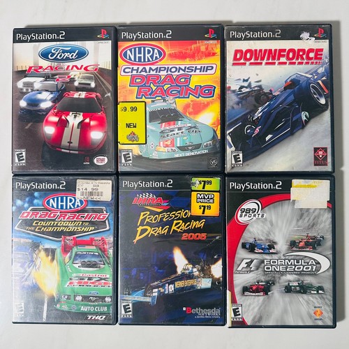 PS2 Lot of 6 Racing Games - Ford - NHRA - Downforce - Drag - Formula ...
