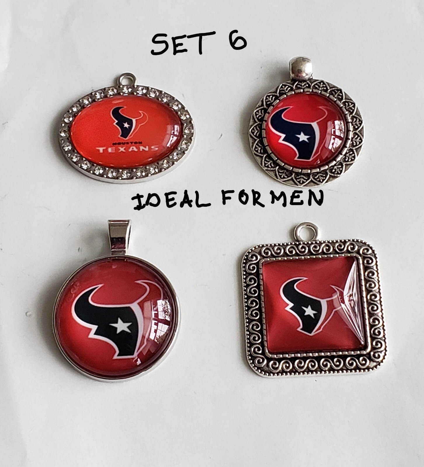 Sale set of 4 pcs charm of Houston Texans NFL Football team, exclusive ...