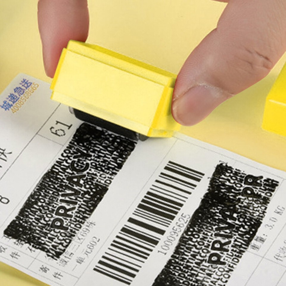 Roller Confidential Stamp Package Data Self Inking Stamp for Privacy ...