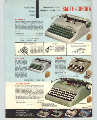 1960 PAPER AD Typewriter Smith Corona Cash Register Adding Machine ...