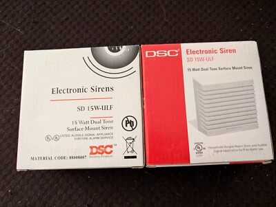 Lot Of 2 DSC Electronic Sirens SD 15W-ULF - 15 Wat Dual Tone Surface ...