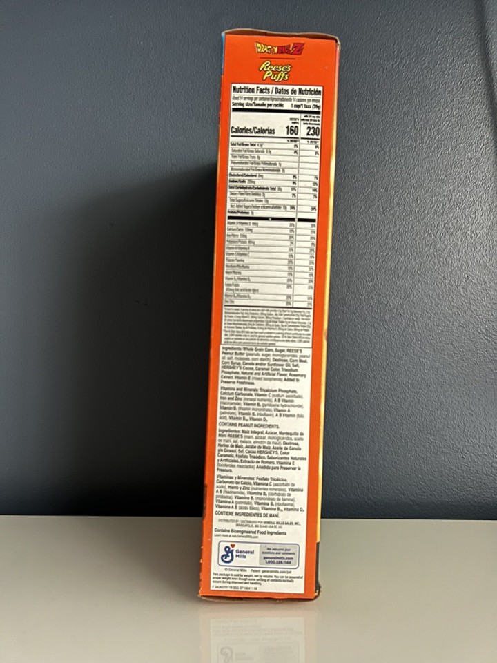 🐉 Limited Edition Family Size Reese’s Puffs Dragonball Z Cereal Frieza ...