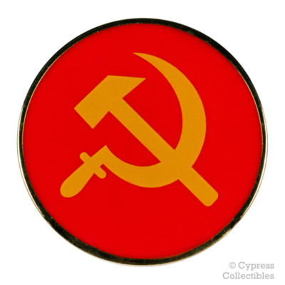 COMMUNIST HAMMER SICKLE ENAMEL LAPEL PIN USSR CCCP RUSSIA TIE TACK ...