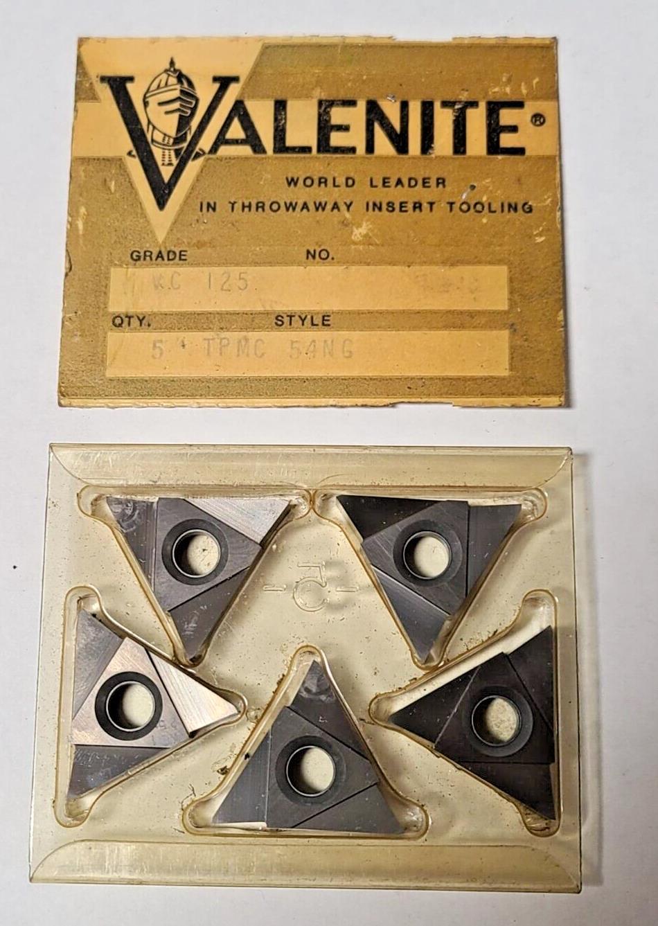 Lot of 5 Pcs Valenite TPMC 54 NG VC 125 Indexable Lathe Mill Carbide ...