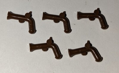 LEGO Lot 5 Minifigure Weapon Gun Brown Pirate Flintlock Pistol Part ...