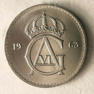 1963 SWEDEN 10 ORE - UNCIRCULATED from Mint Roll - Bin #RL | eBay