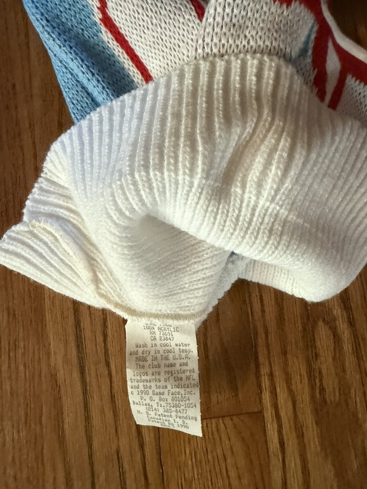 Houston Oilers Knit Hat Helmet VINTAGE 1990 USA FACE MASK GAME FACE ...
