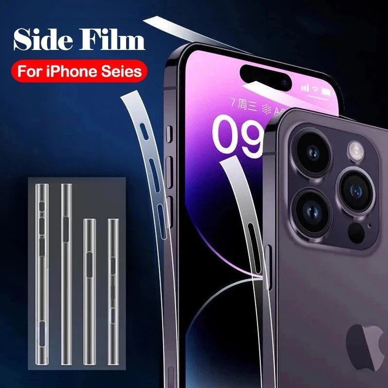Hydrogel Side Protective Film For iPhone 17 Pro Max 16e 15 14 Border ...