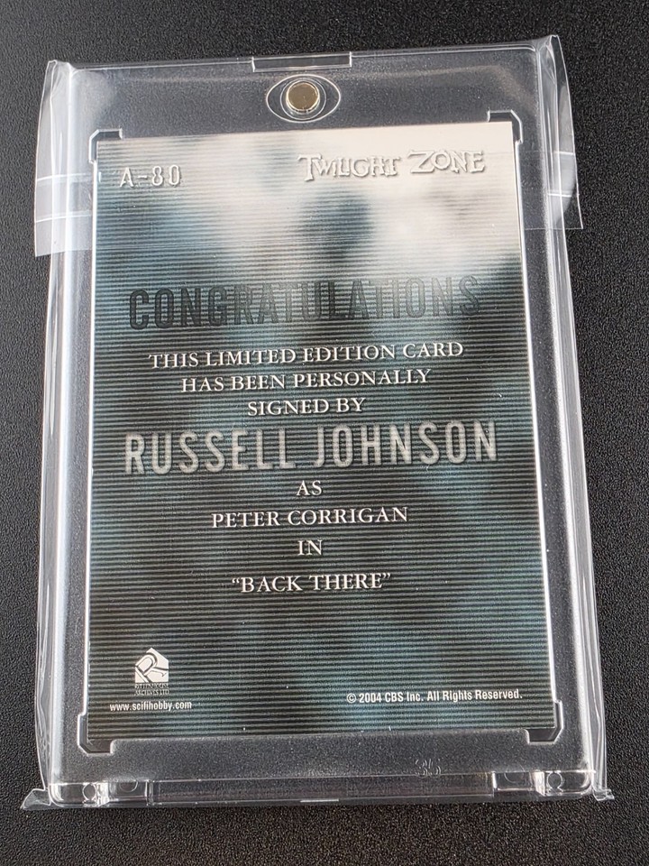 The Twilight Zone 2005 Rittenhouse Autograph Russell Johnson as ...