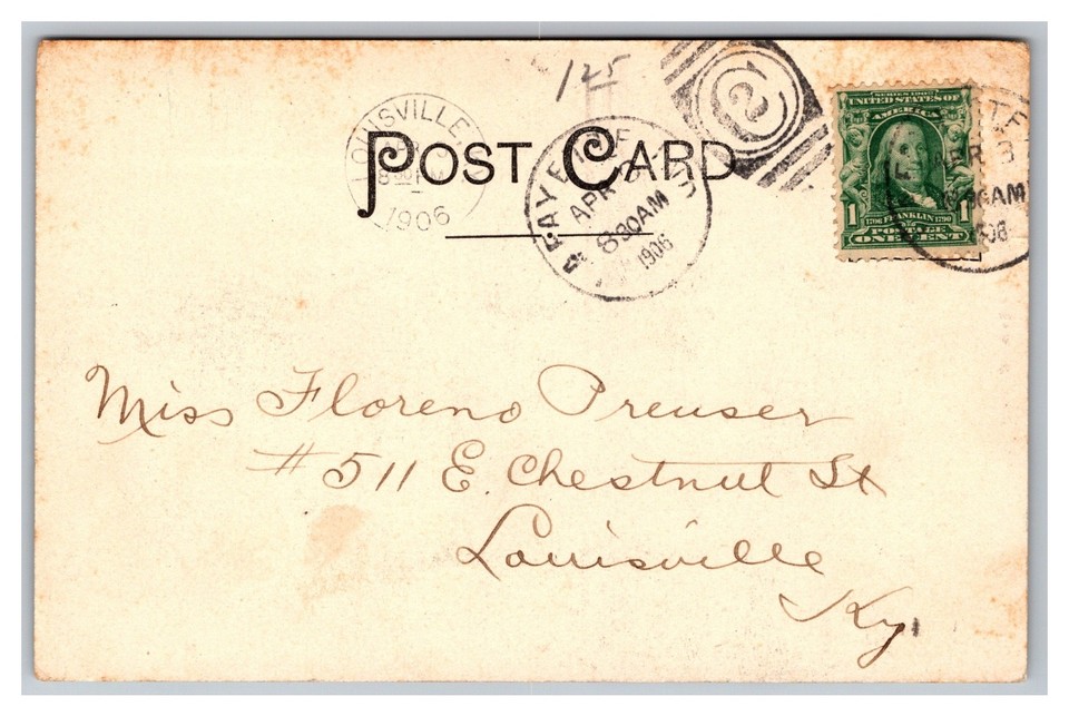 Decatur IL Illinois Court House and City Hall Posted c1906 UDB Postcard ...