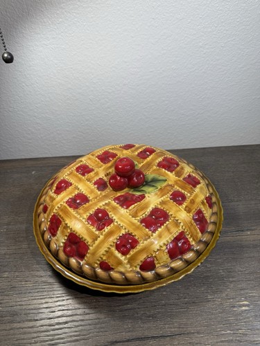 Ceramic Cherry Pie Holder Vintage with Lid Handcrafted | eBay
