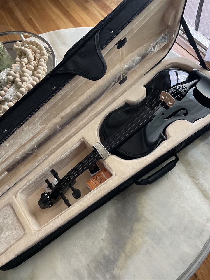 Mendini By Cecilio Violin For Kids & Adults, 4/4 MV Metallic Violins ...