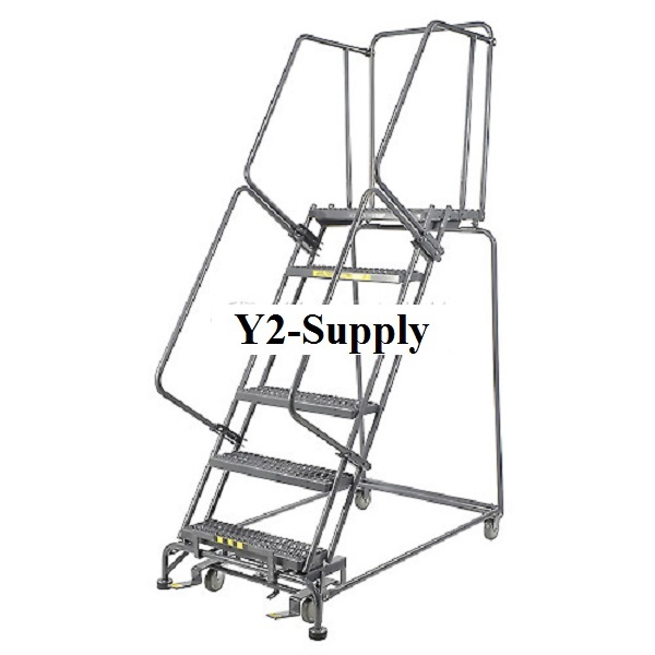 NEW! Grip 24'W 6 Step Steel Rolling Ladder | Grelly USA