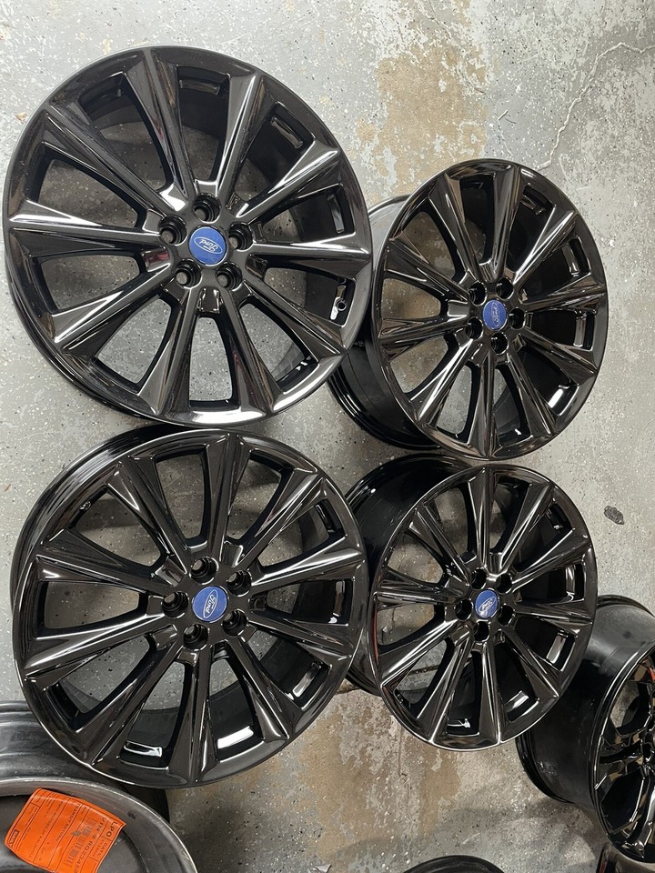 Ford Edge 20" inch Factory Oem Gloss Black Wheels Rims Set Of 4 10107 ...