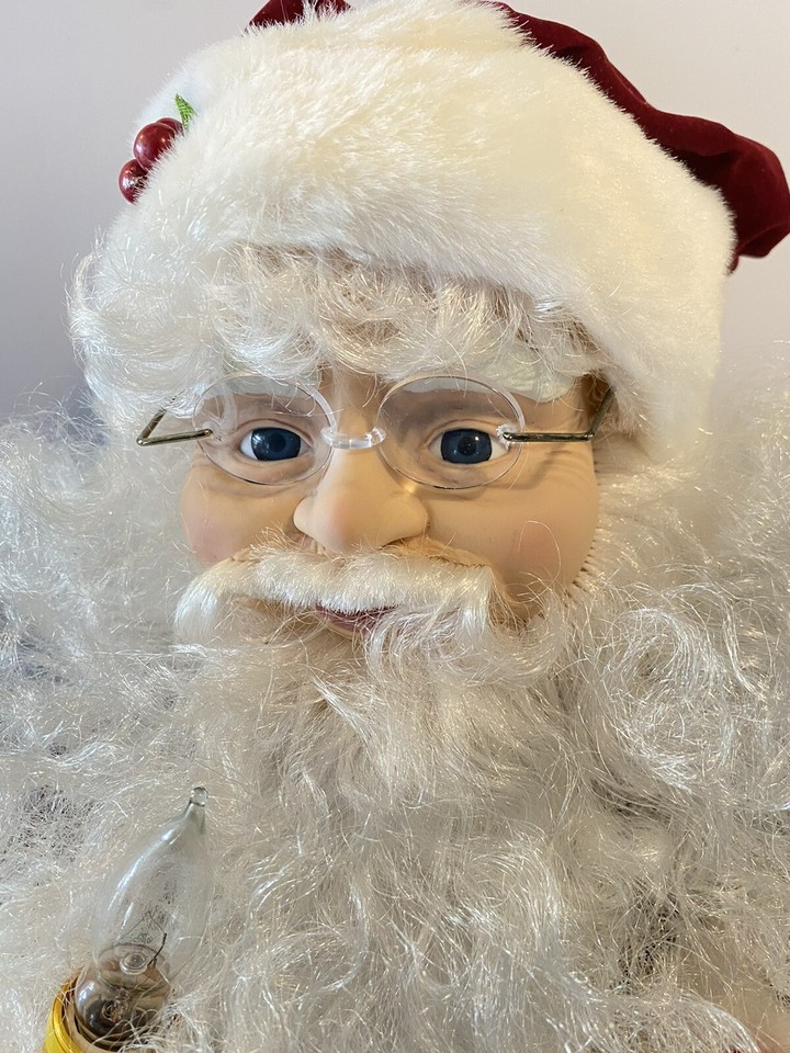 Vintage 1996 Telco Motionette 24" Santa Claus w/Bag Animated Dancing ...