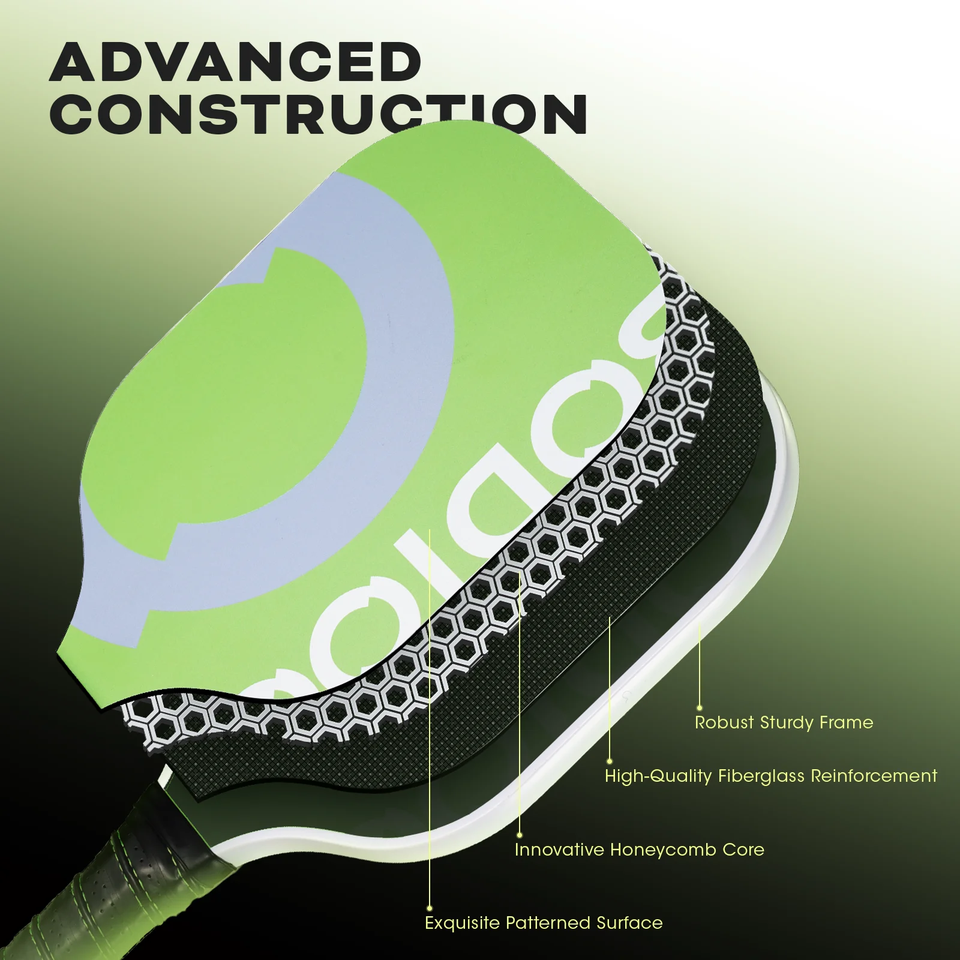 Pickleball Paddle Set with 4 Pickleball Anti-Slip Sweat-Absorbing Grip ...