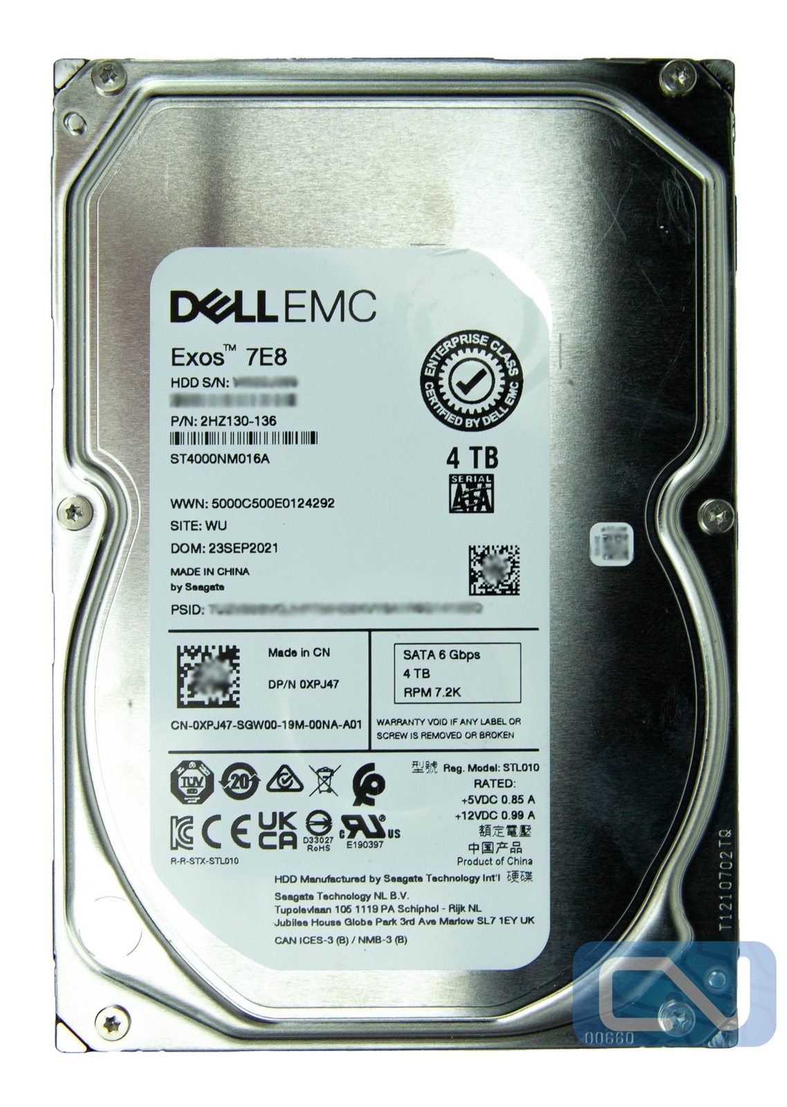 Dell EMC XPJ47 Exos 7E8 ST4000NM016A 4TB 256MB 3.5" SATA 6Gb/s HDD ...