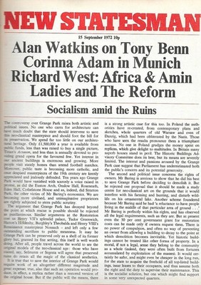 NEW STATESMAN 15th September 1972 - Munich Olympics terror, Idi Amin ...