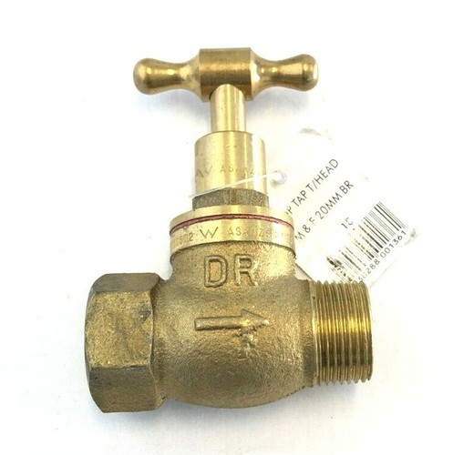 AW TH18 Watermarked 20mm 3/4" Male to Female Rough Brass Stop Tap ...