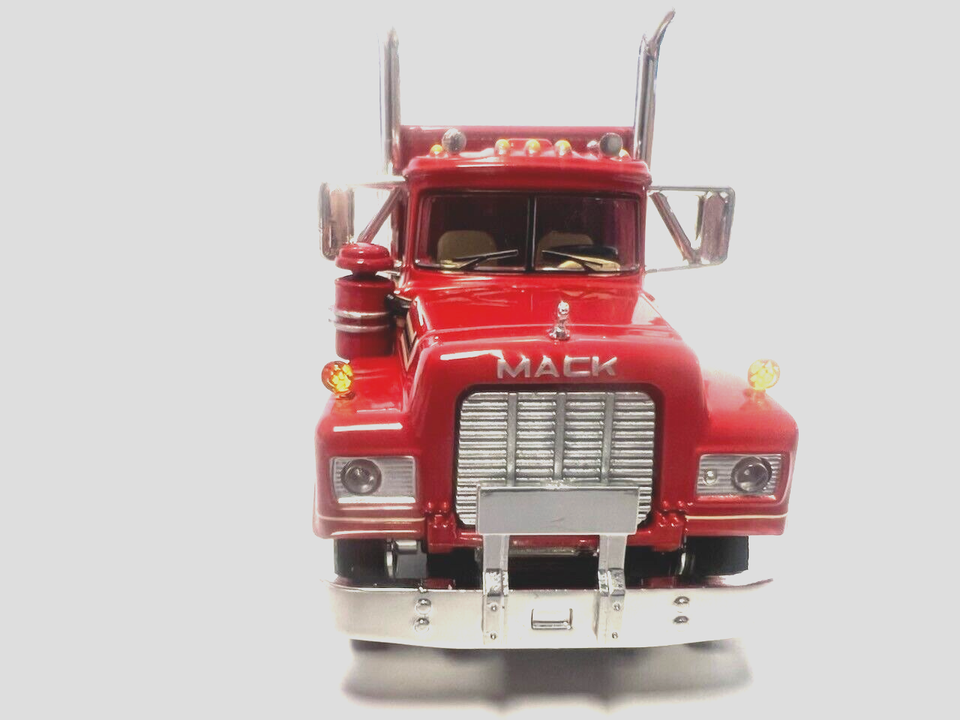 DCP FIRST GEAR 1/64 SCALE R MODEL MACK FLAT TOP SLEEPER RED, GOLD ...