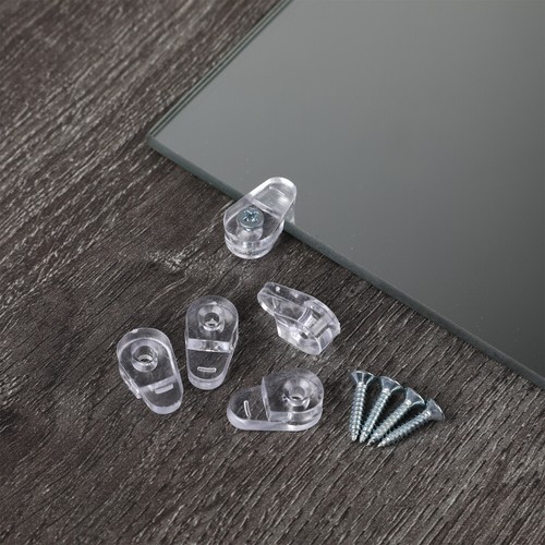 20 Pcs Glass Wardrobe Clamp Cabinet Panel Retainer Clips Mirror Fixing ...