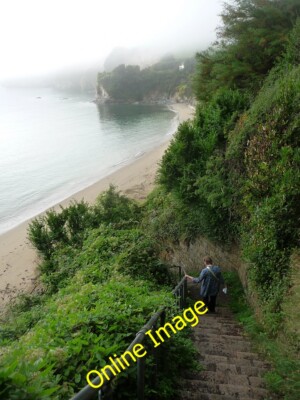 Photo 6x4 Steps to the beach St Austell The coast path at Porthpean ...