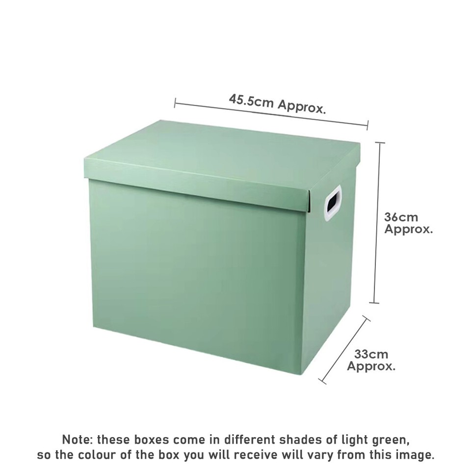 Cardboard Storage Boxes Strong Durable With Lid & Handles Home Office ...