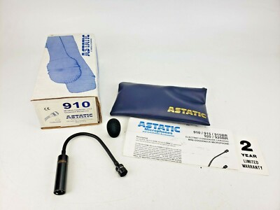 Vintage Astatic 910 Condenser Gooseneck Microphone Box Tested AS IS #1 ...
