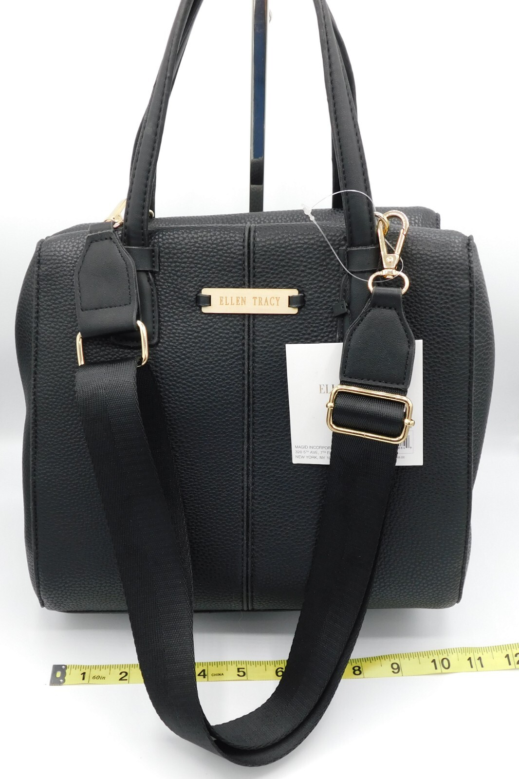 Ellen Tracy Handbag NWT Black Leather OCTAVIA Collection | eBay