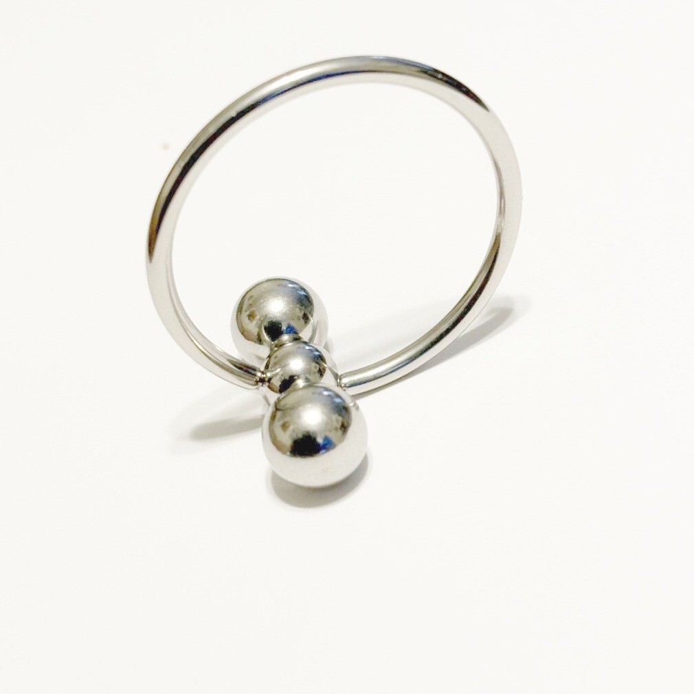 316L Surgical Steel 10g, 8g & 6g 1-1/4" Diameter TRIPLE Balls FRENUM ...