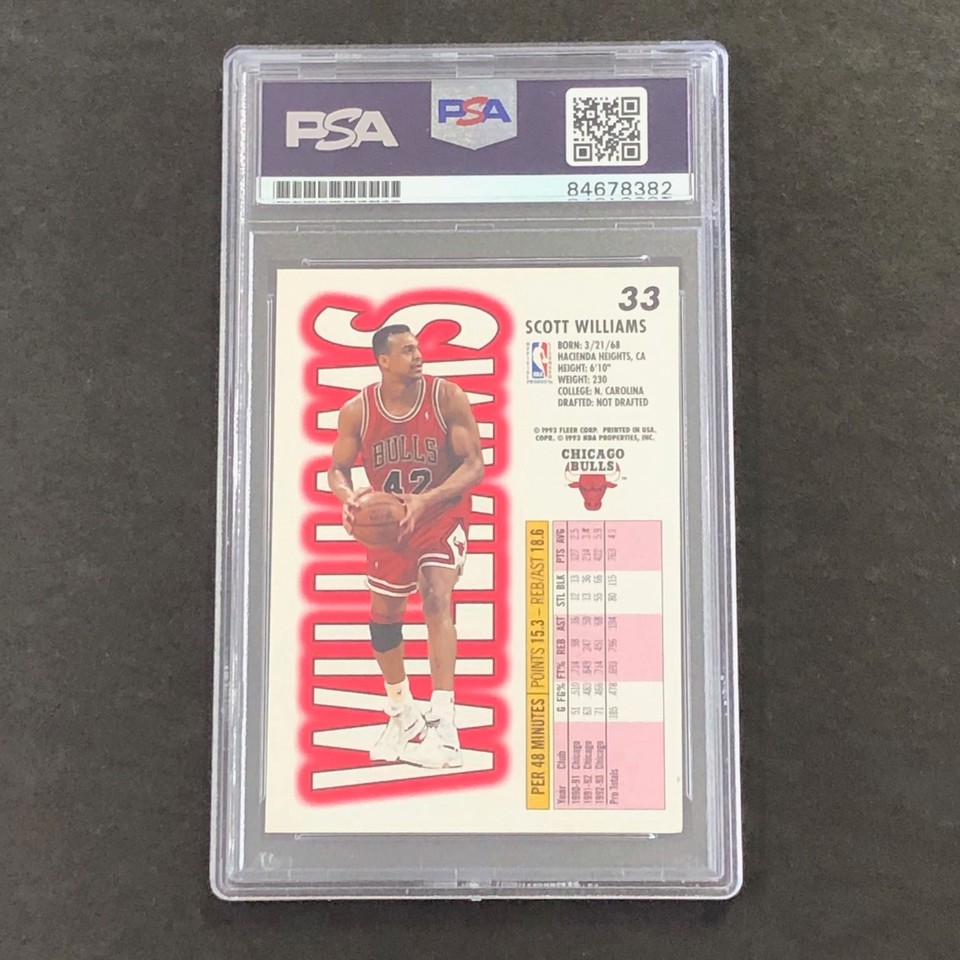 1993-94 Fleer #33 Scott Williams Signed Card PSA Slabbed Bulls | eBay