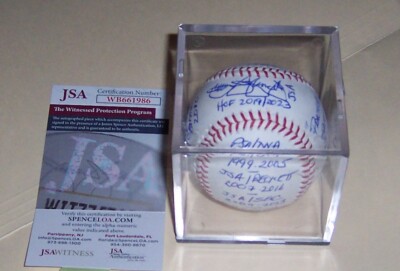 RARE! JSA FOUNDER COA SIGNED AUTOGRAPHED JIMMY SPENCE STAT BASEBALL ...