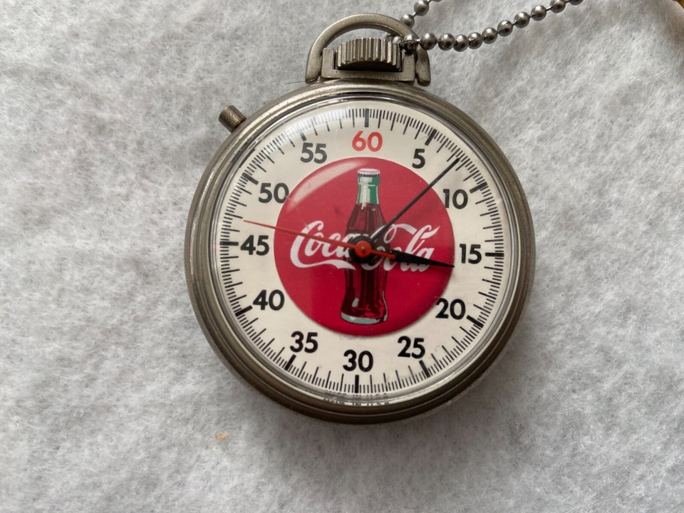 Coca Cola Mechanical Wind Up Vintage Stopwatch with Coke FOB | eBay