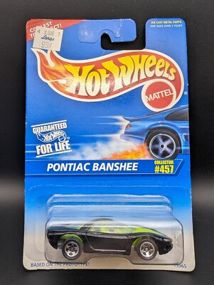Hot Wheels #457 Pontiac Banshee Black Green Car Vintage 1995 Release ...