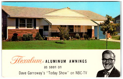 Postcard Advertising Flexalum Aluminum Awnings Dave Garroway Today Show ...