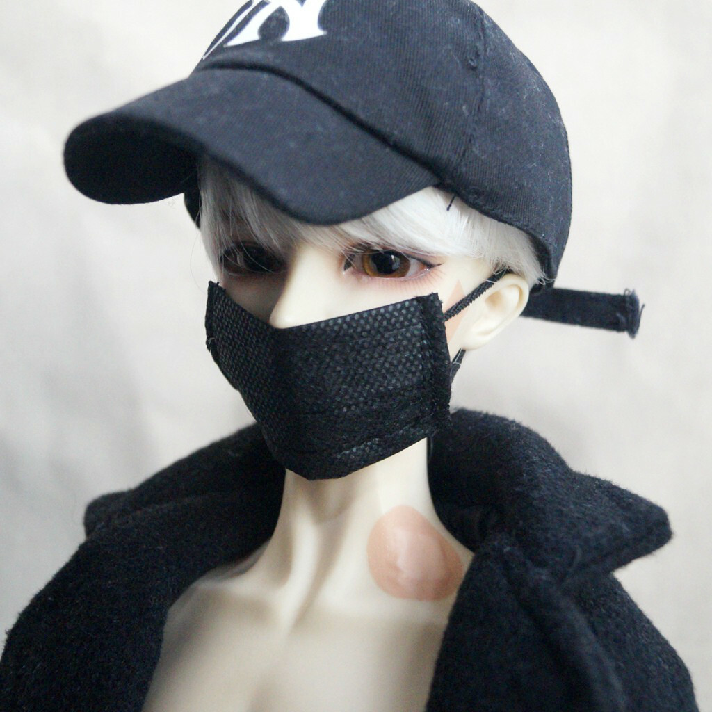 Fashion Black BJD Mask for Uncle 1/3 1/4 Ball-jointed Doll Mini Props ...